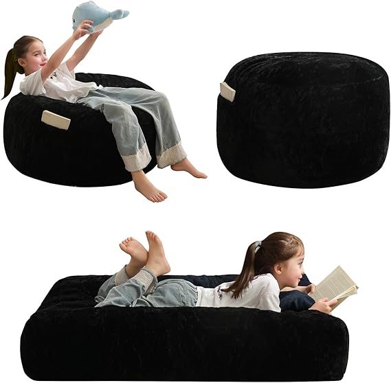 Amazon.com: MAXYOYO Bean Bag Chair Bed for Kids, Convertible Bean Bag ...