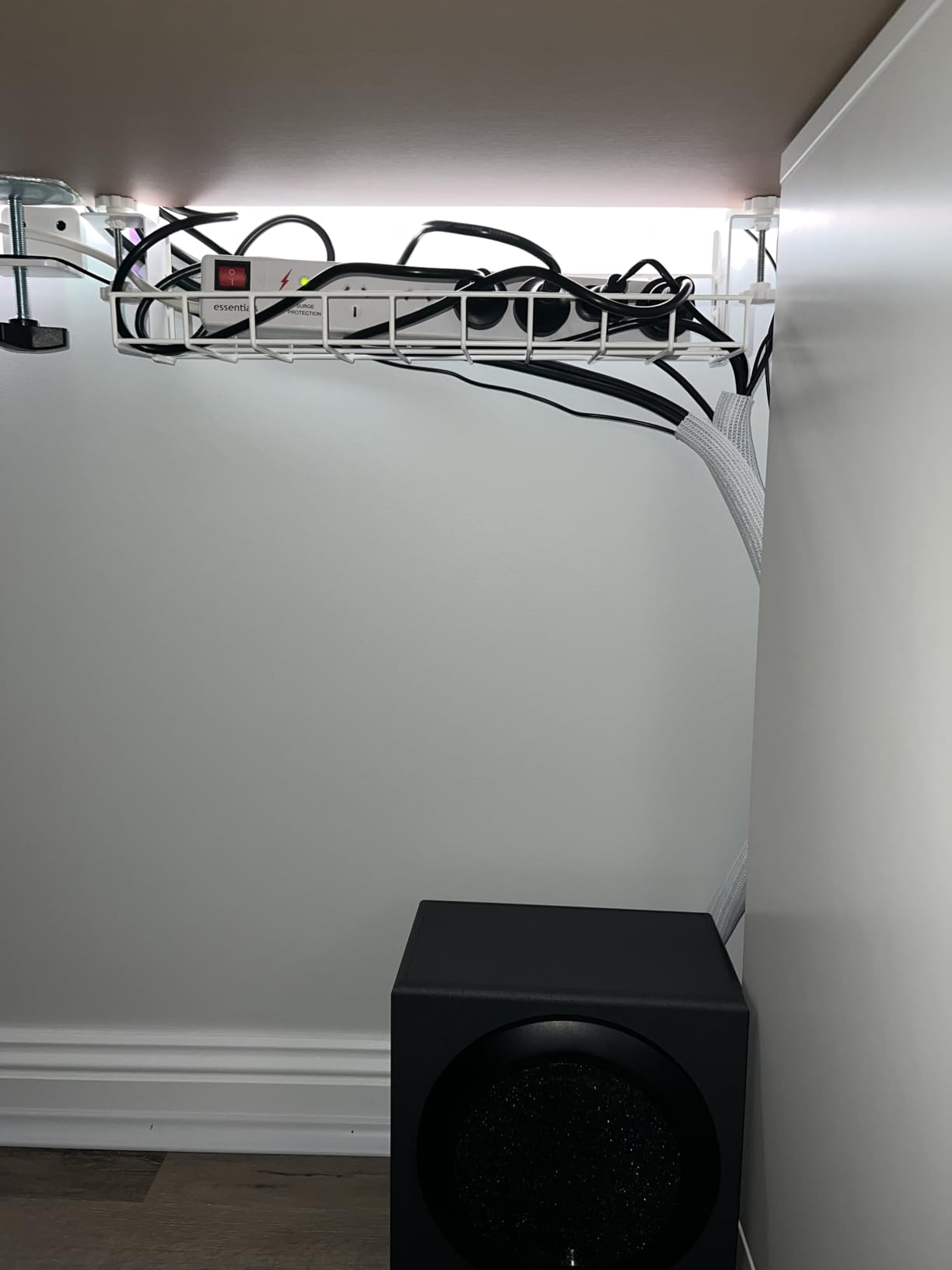 6.6ft - 2/3 inch White Cable Sleeve, Cable Organizer for Desk PC TV ...