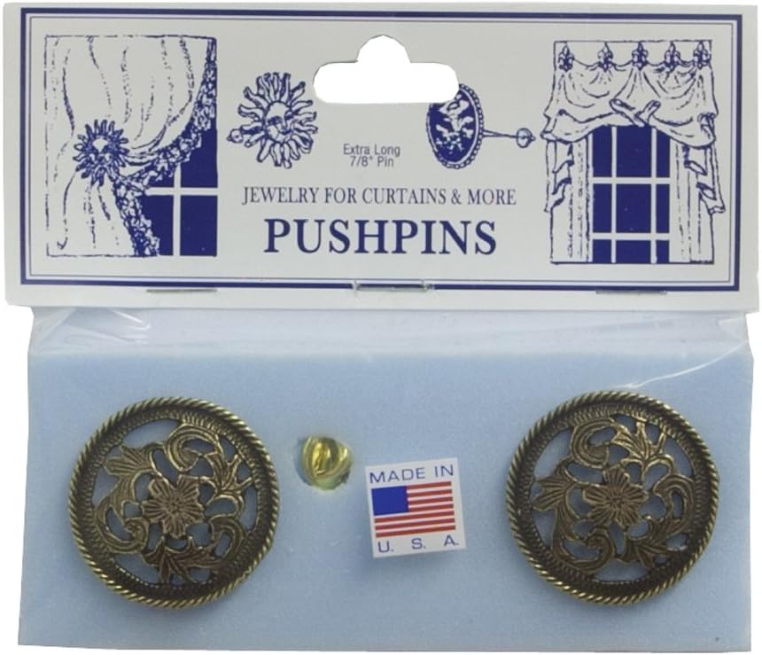 Amazon.com: Round Open Floral Curtain Push Pins : Home & Kitchen
