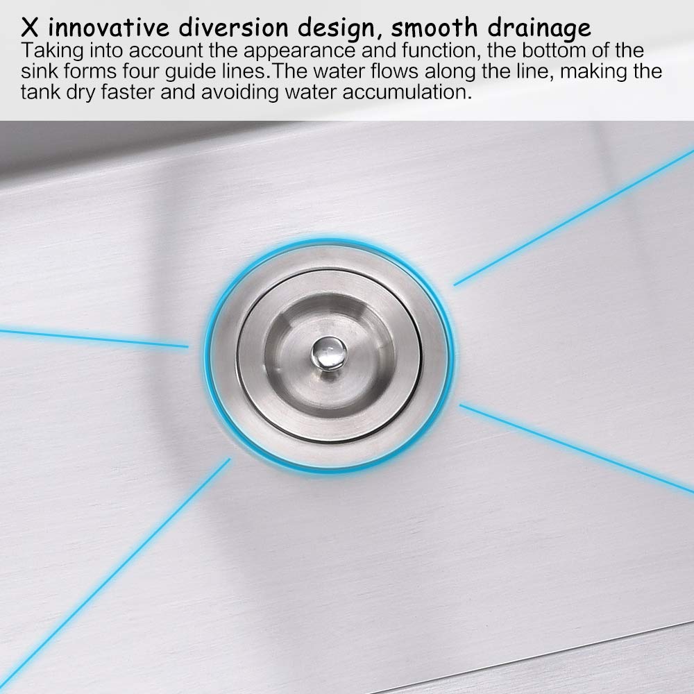 Buy 33-inch Drop In Kitchen Sink -VOKIM 33 Inch 16 Gauge Commercial ...