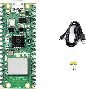 Colourful Pre-Soldered Raspberry Pi Pico 2 W with Header RP2350 Microcontroller Board Mini Board ...