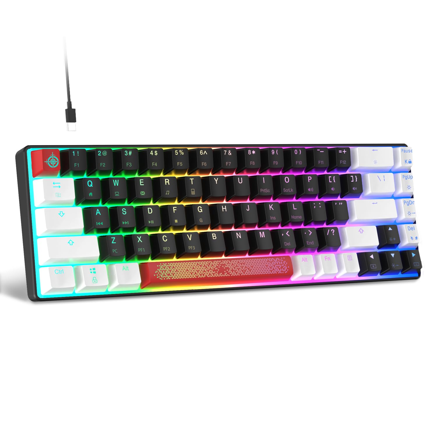 Snapklik.com : MK14 60% Mechanical Gaming Keyboard, Compact 68 Keys ...