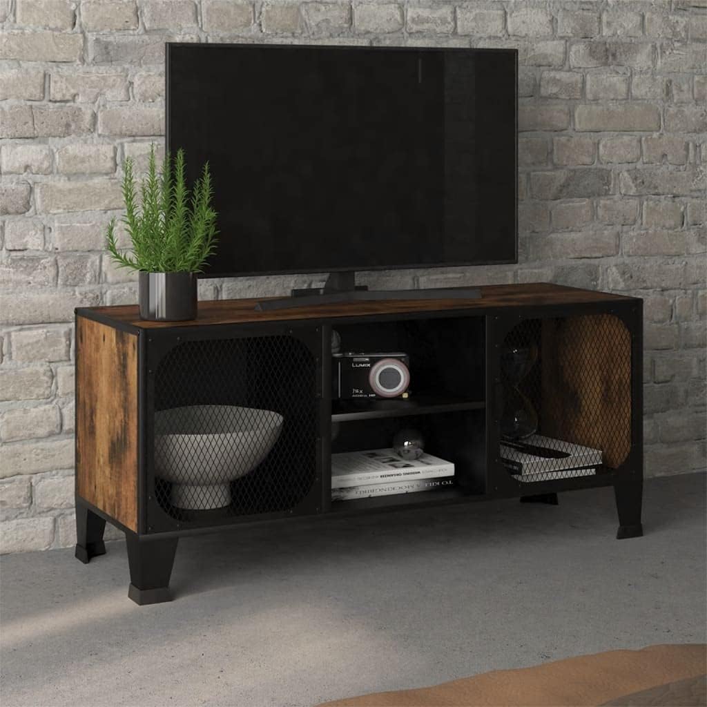 Amazon.com: VanTook Metal TV Stand for 40/45 inch TVs, Rustic ...
