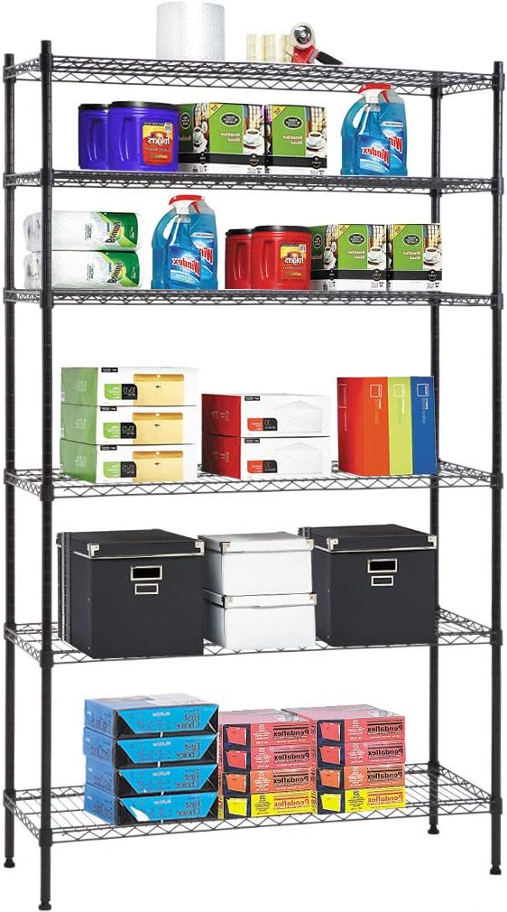 Amazon.com: Lynkloft 6-Tier Wire Shelf 72" x 16" x 42" Metal Storage ...