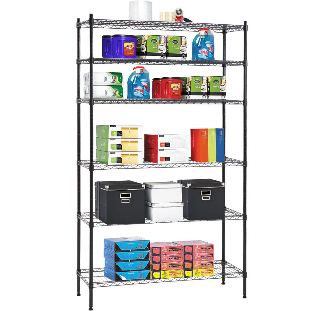 Amazon.com: PayLessHere 42" D x 16" W x 72" H Wire Shelving Unit Heavy ...