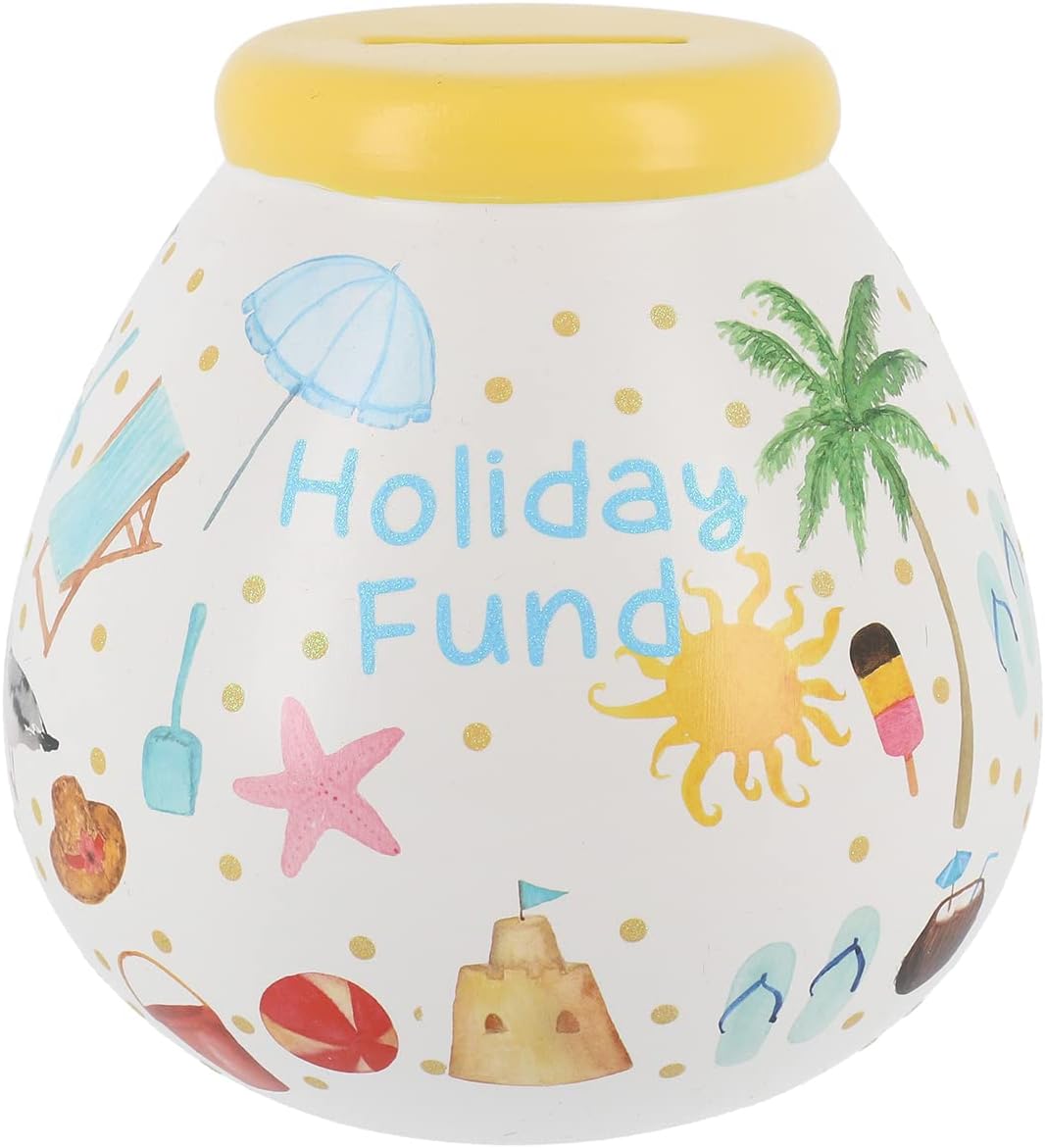 Holiday Fund Pots of Dreams Money Pot Save Up & Smash Money Box Gift ...