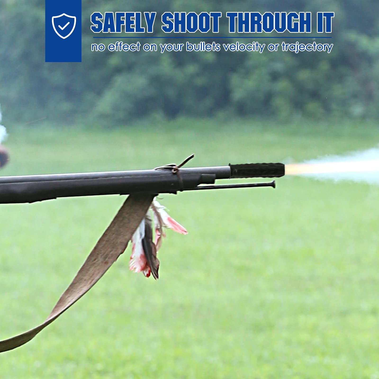 Snapklik.com : 100 Pack Rifle Muzzle Cover, Black Flexible Latex Rifle ...