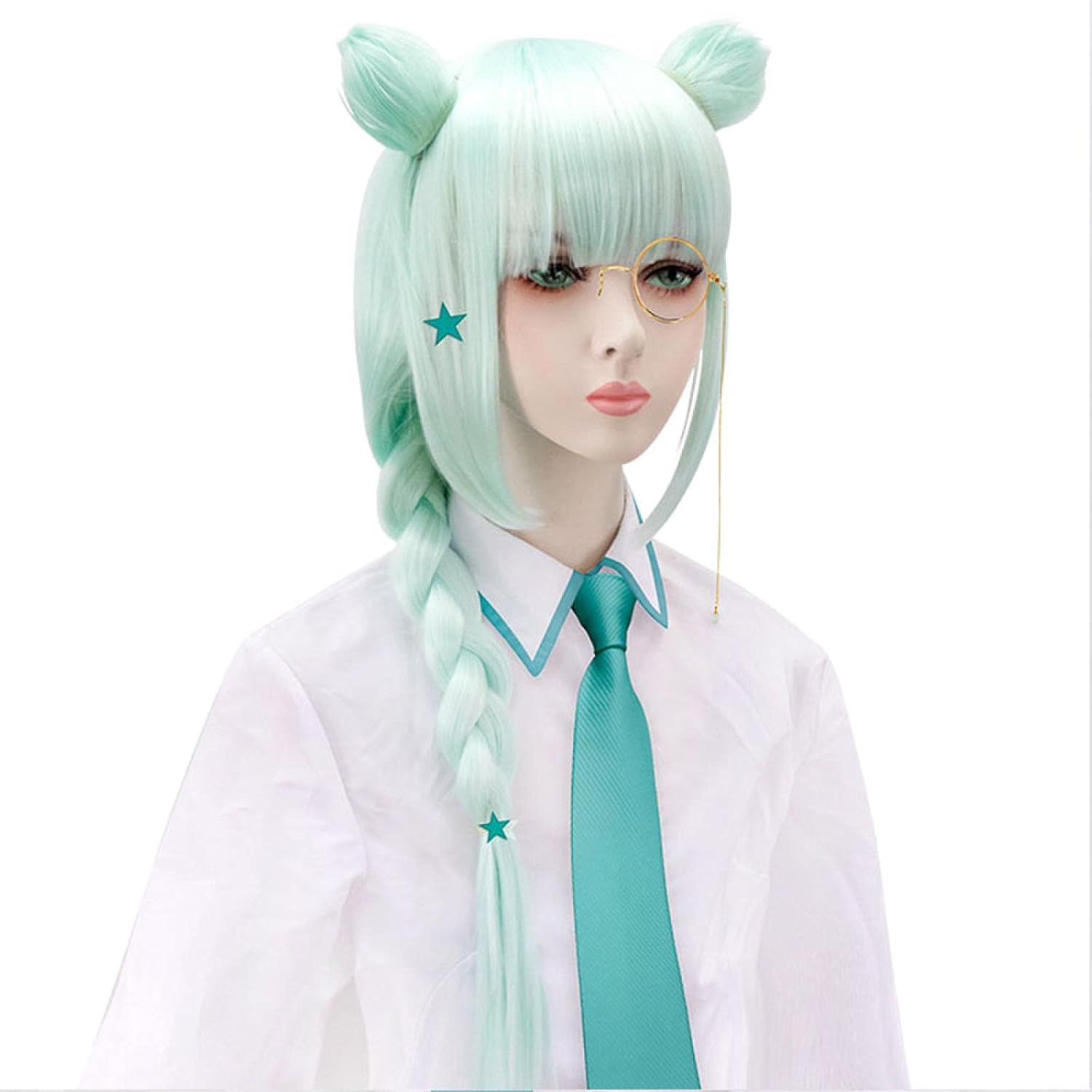 Anime Cosplay Game Arknights Truth Cosplay Wig,Light Cyan Horsetail ...
