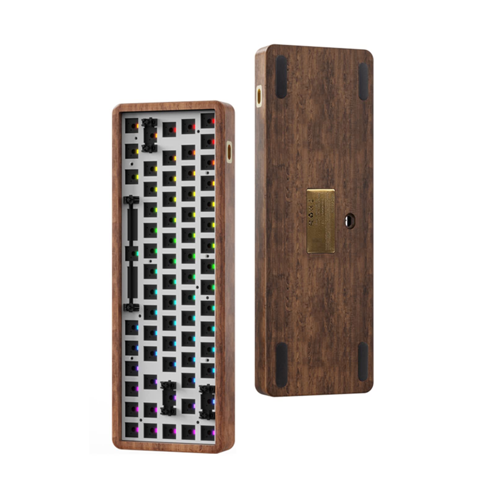 Buy LGBN CNC Wood Mechanical Keyboard DIY Kit, 3 Modes Connection 68 ...