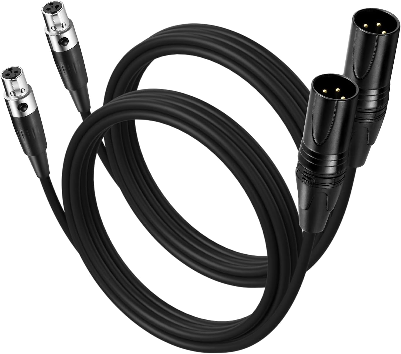 Amazon.com: EBXYA Mini XLR Cable 2 Pack, 3 Pin Mini XLR Patch Cable ...