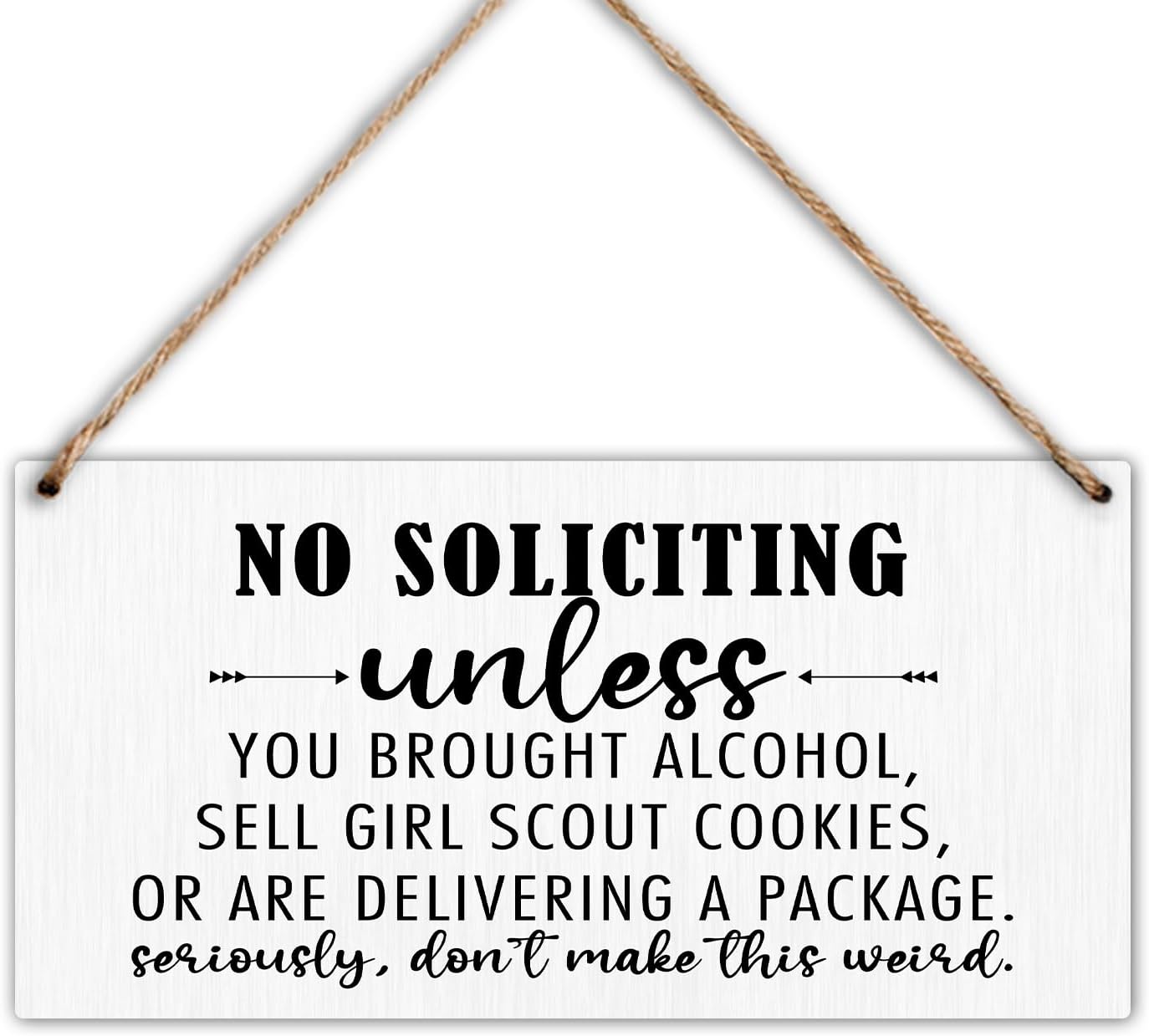 Amazon.com: Funny No Soliciting Sign for House Wood Hanging Decor Sign ...