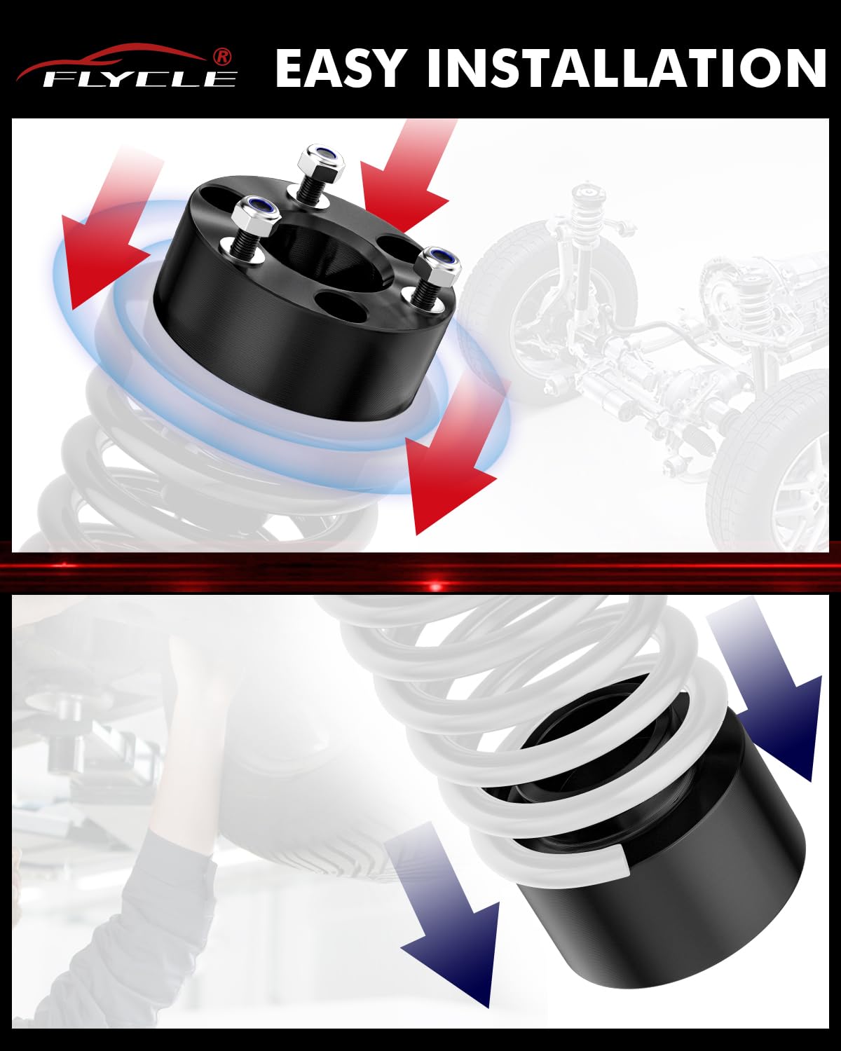 Snapklik.com : FLYCLE 3 Inch Front 2 Inch Rear Leveling Lift Kits For ...