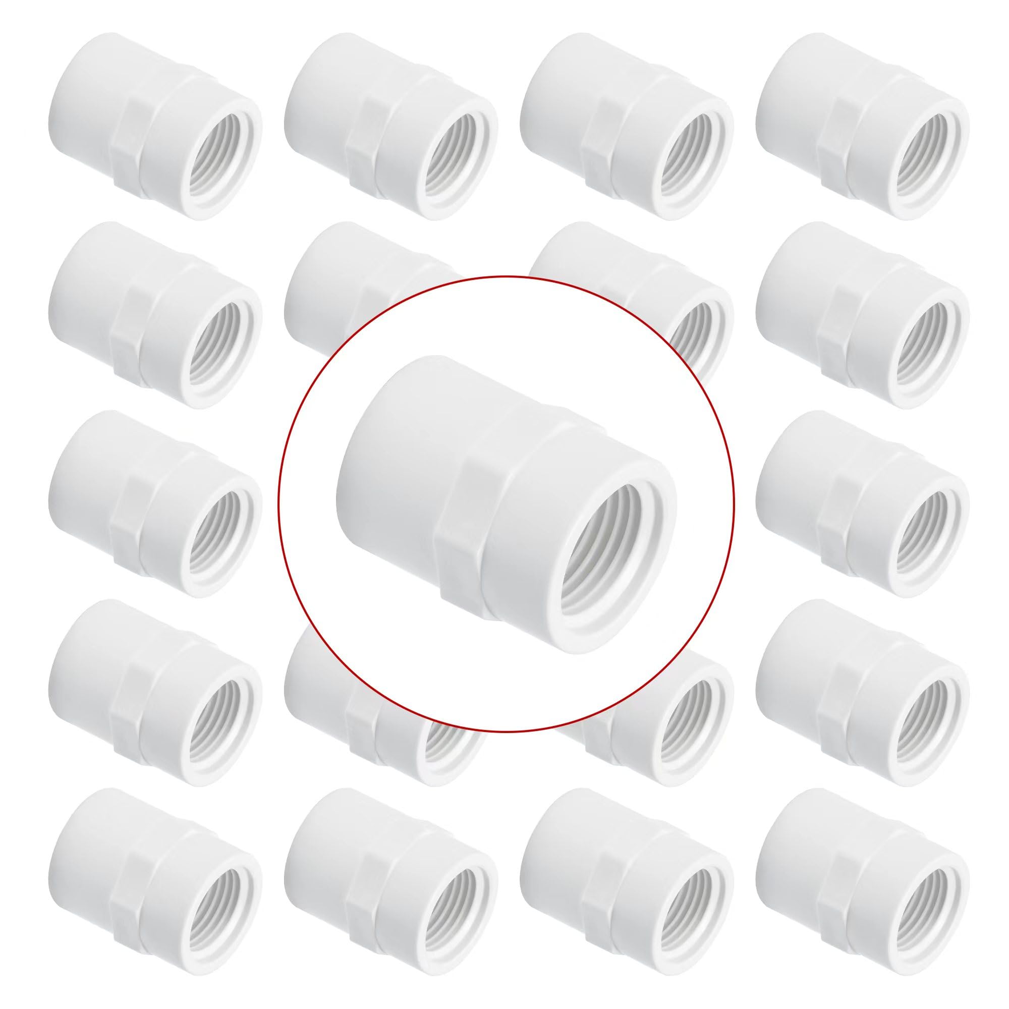 Amazon.com: pvc fittings 20PCS PVC Female Thread Adaptor Schedule 40(1/ ...