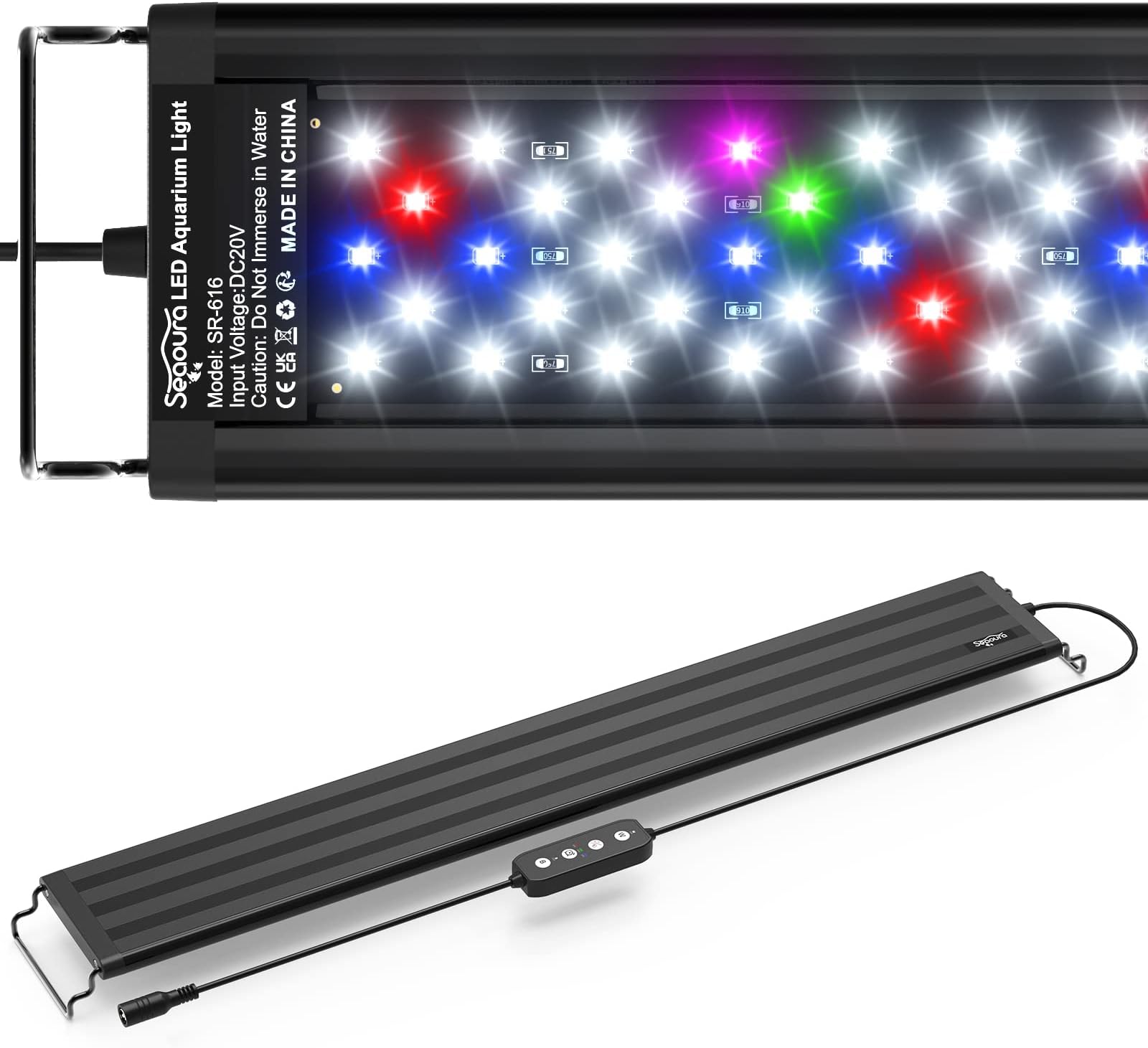 SEAOURA Led Aquarium Light for Plants-Full Spectrum Fish Tank Light ...