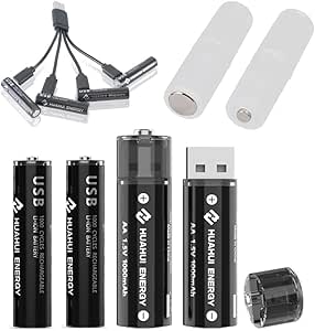 Amazon.com: HOMEFUNTIME Battery Adapter Convertor for AAA to AA (4PCS ...