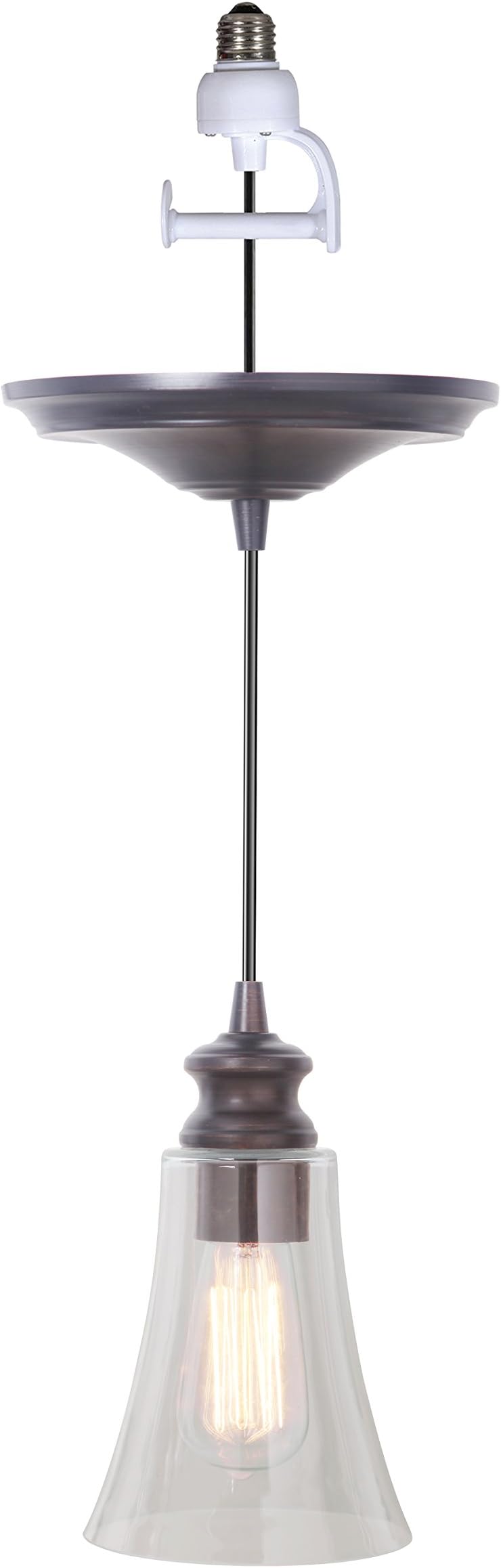 Amazon.com: Worth Home Products Instant Pendant Light Conversion Kit ...