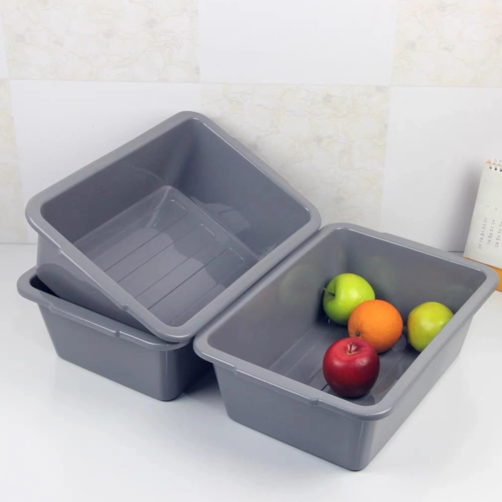 Snapklik.com : GOVNPJ 10L Commercial Bus Tubs Box, 5-Pack Plastic Dish ...