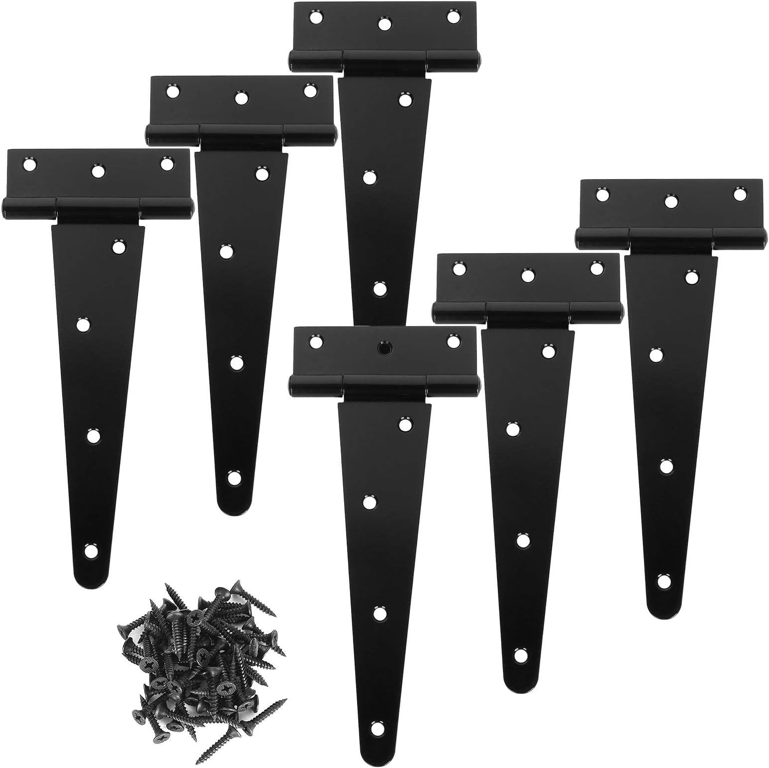 AConnet 6PCS T Strap Hinges 8 Inch Heavy Duty Gate Hinges Barn Door ...