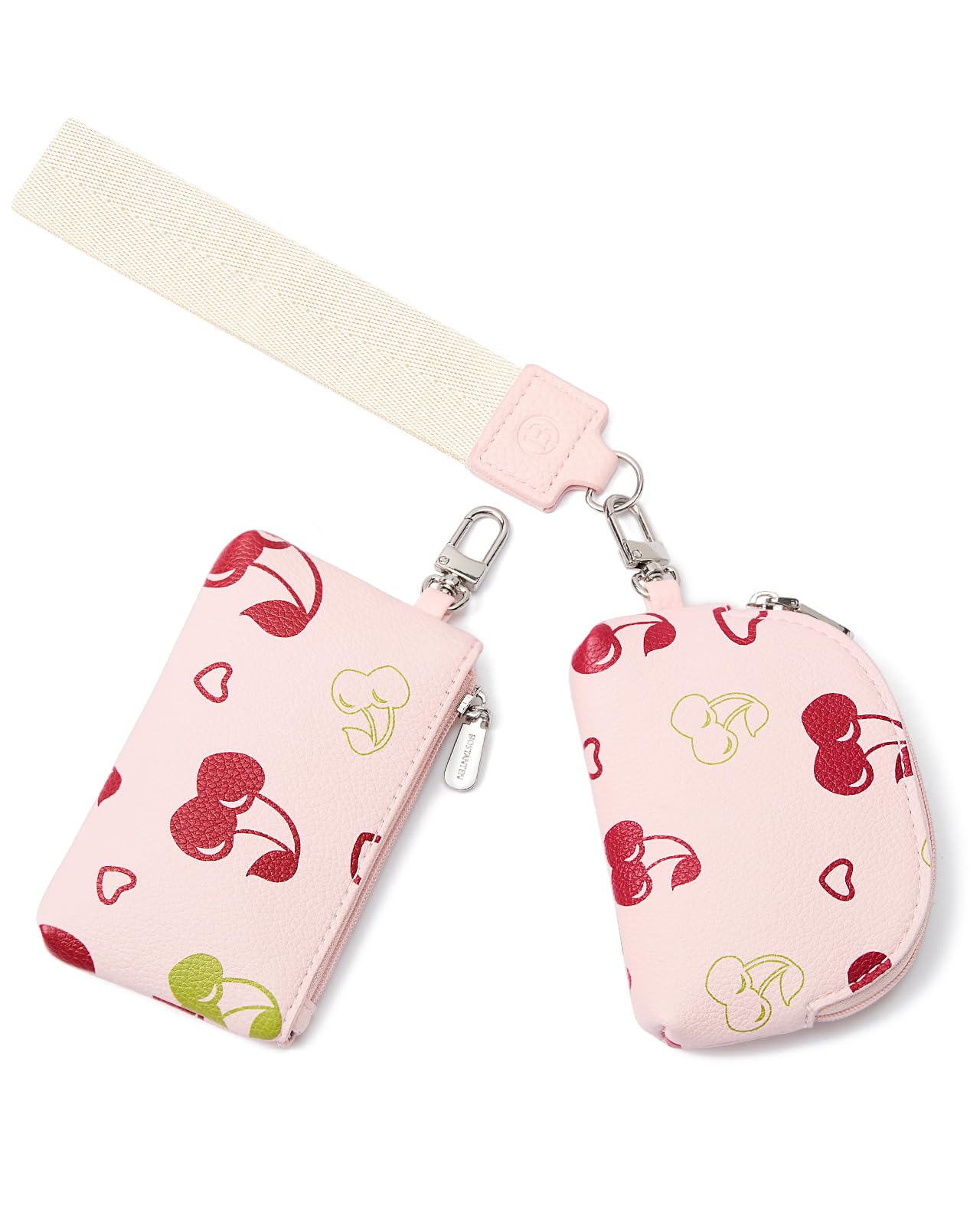 Snapklik.com : Small Wallet Cherry Print, Wristlet Wallets For Women ...