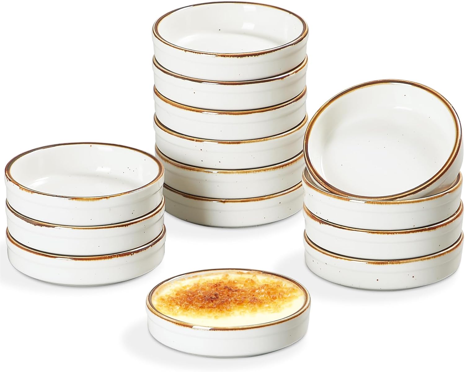 Amazon.com: ONEMORE Ramekins Set of 14, Creme Brulee Ramekins Oven Safe ...