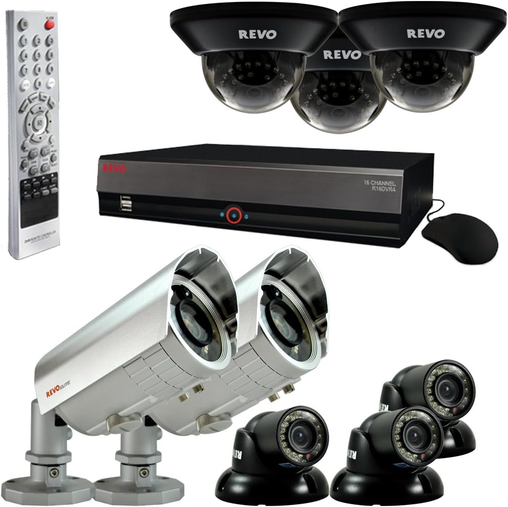 Revo RE16BNDL28-4T Elite Surveillance System with 16-Channel 4TB DVR, 6 ...