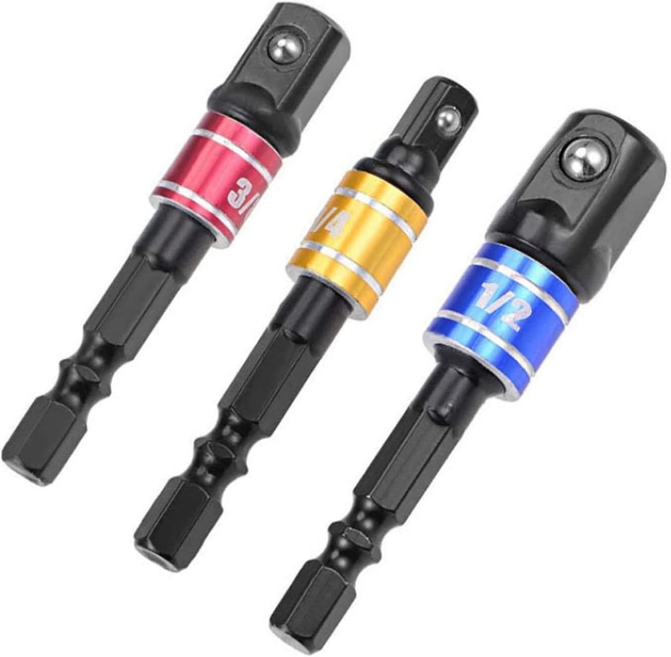 Amazon.com: MSEURO 3 Pcs Drill Socket Adapter Impact Drill Extension ...