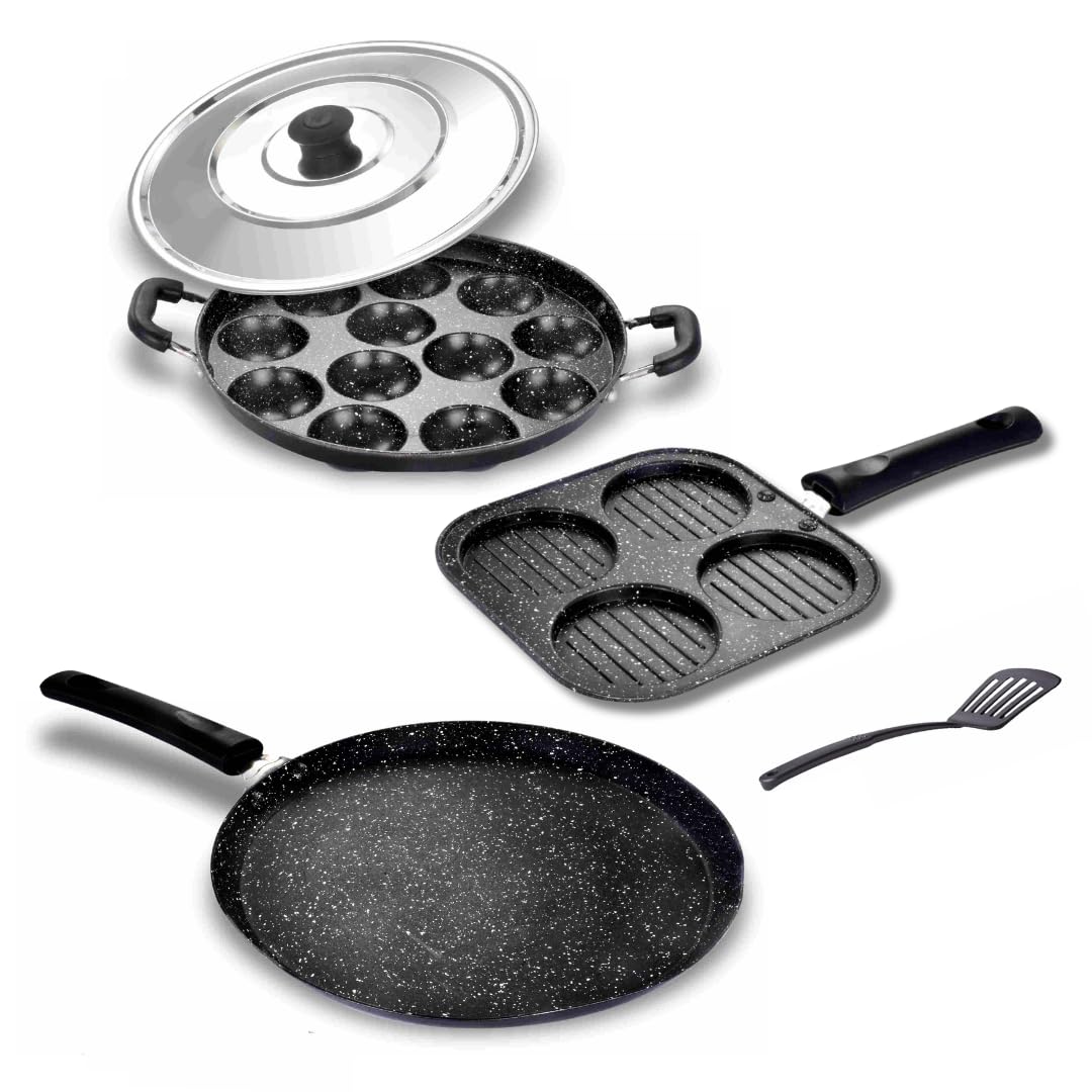 Buy Nonstick Aluminium Cookware Gift Set, 4 Pieces, Includes Tawa ...
