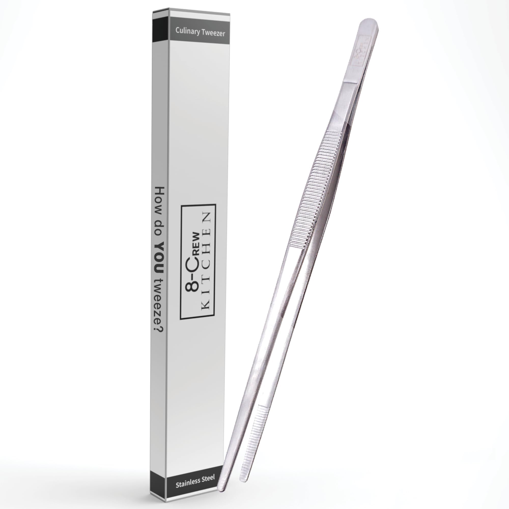 Amazon.com: 8-CREW KITCHEN Culinary Stainless Steel Tweezers, 6-inch ...