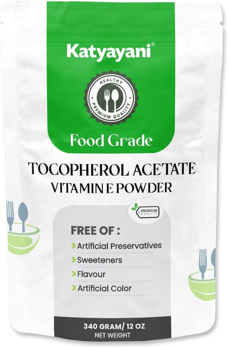 Amazon.com: Katyayani Tocopherol Acetate Vitamin E Powder (340gm) (120z ...