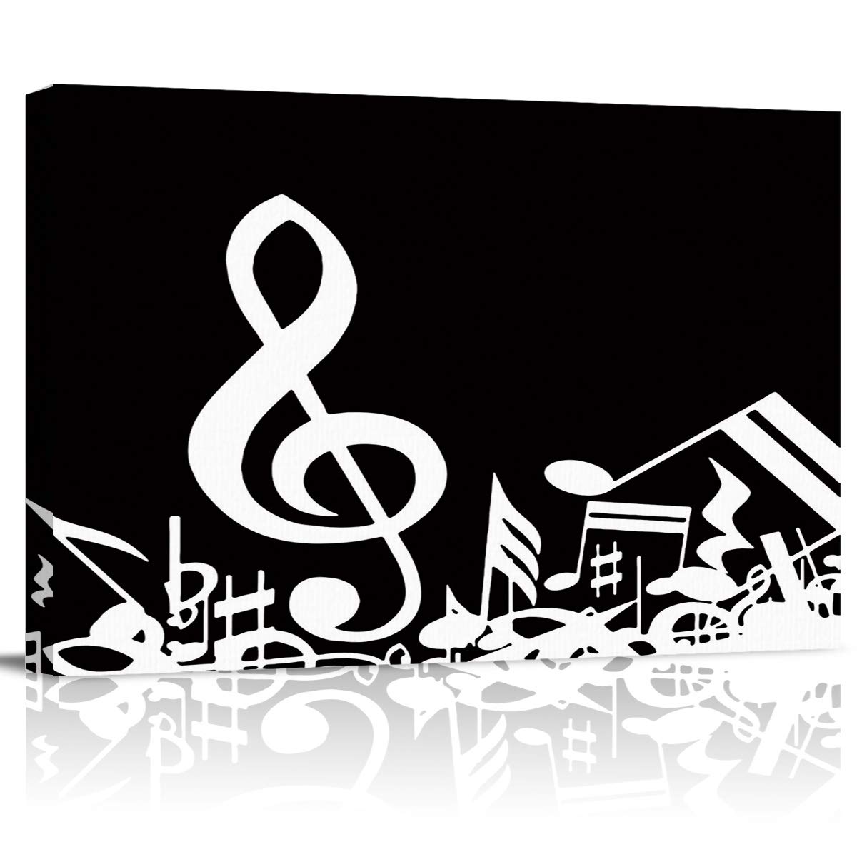 Music Notes Painting Black And White