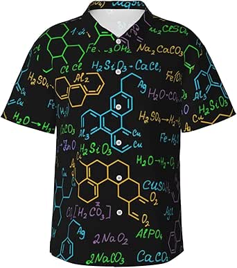 Amazon.com: Limkoo Equations Chemistry Short Sleeve Shirt Button Down ...