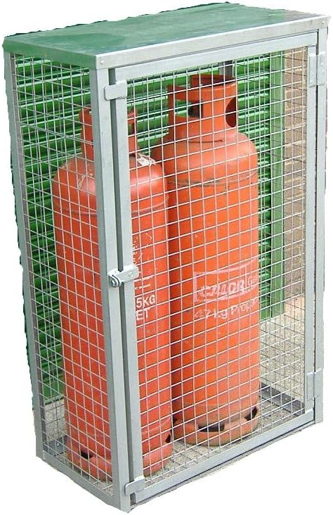 Gas Bottle Storage Cage 2 x 47KG - Storage - Security - LPG (Galvanised ...