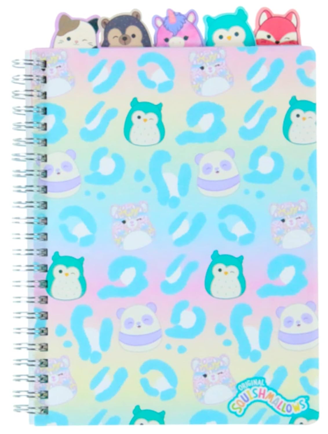 Squishmallows - Neon Leopard Print - Spiral Tab Journal Notebook - 96 ...