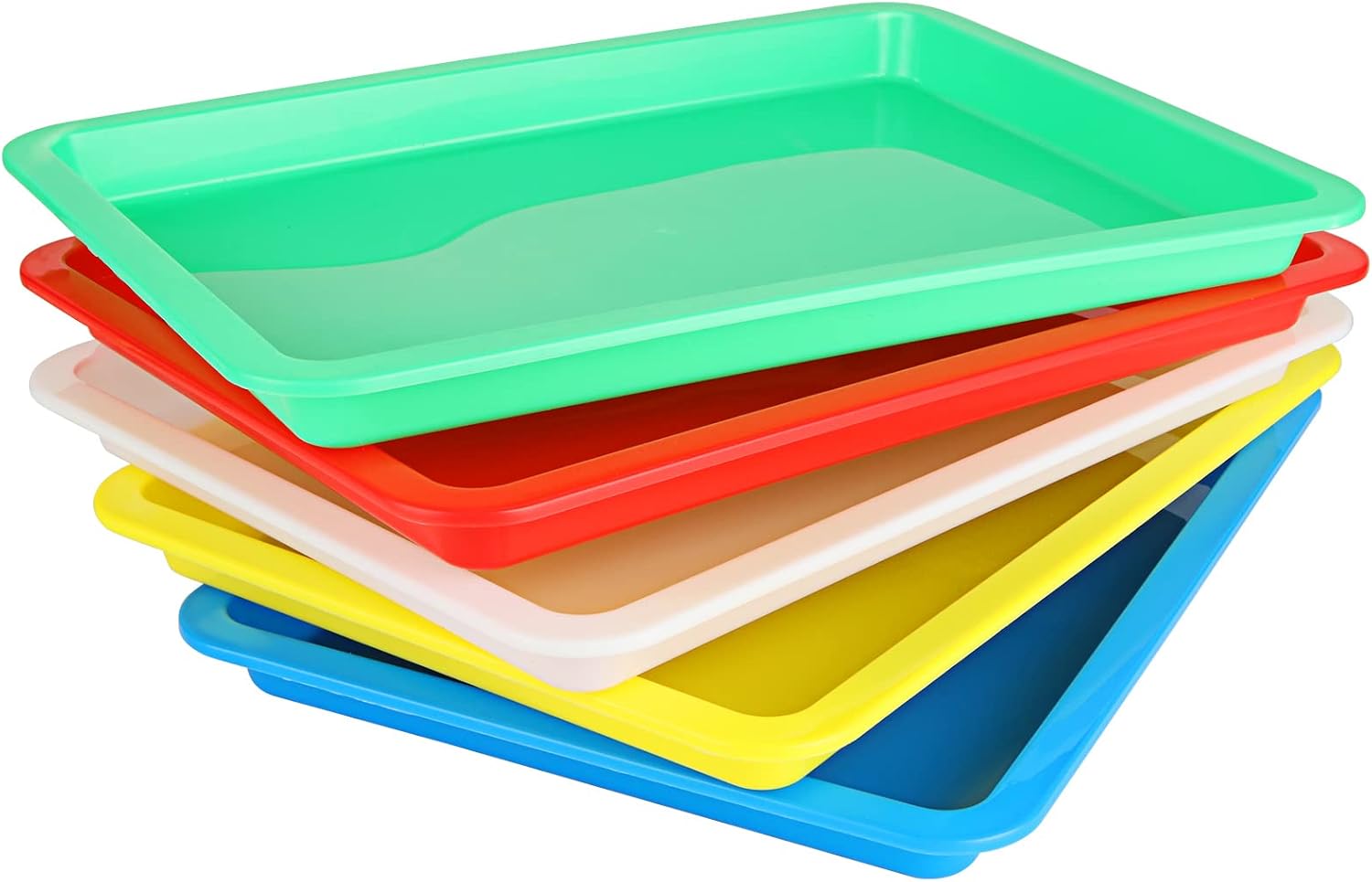 Amazon.com: QTLCOHD 12 Pcs Multicolor Plastic Art Trays Activity Tray ...
