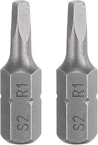 HARFINGTON 2pcs Square Screwdriver Bit R1 1/4" Hex Shank 25mm/1" Length ...