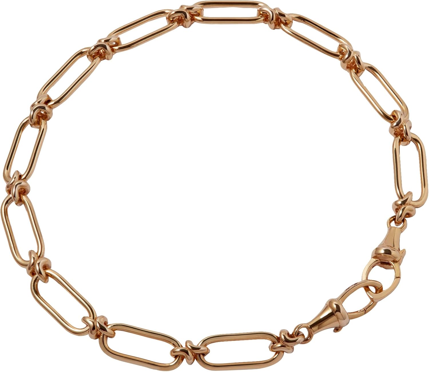 Amazon.com: Annoushka, Knuckle 14ct Bold Link Chain Bracelet, Yellow ...