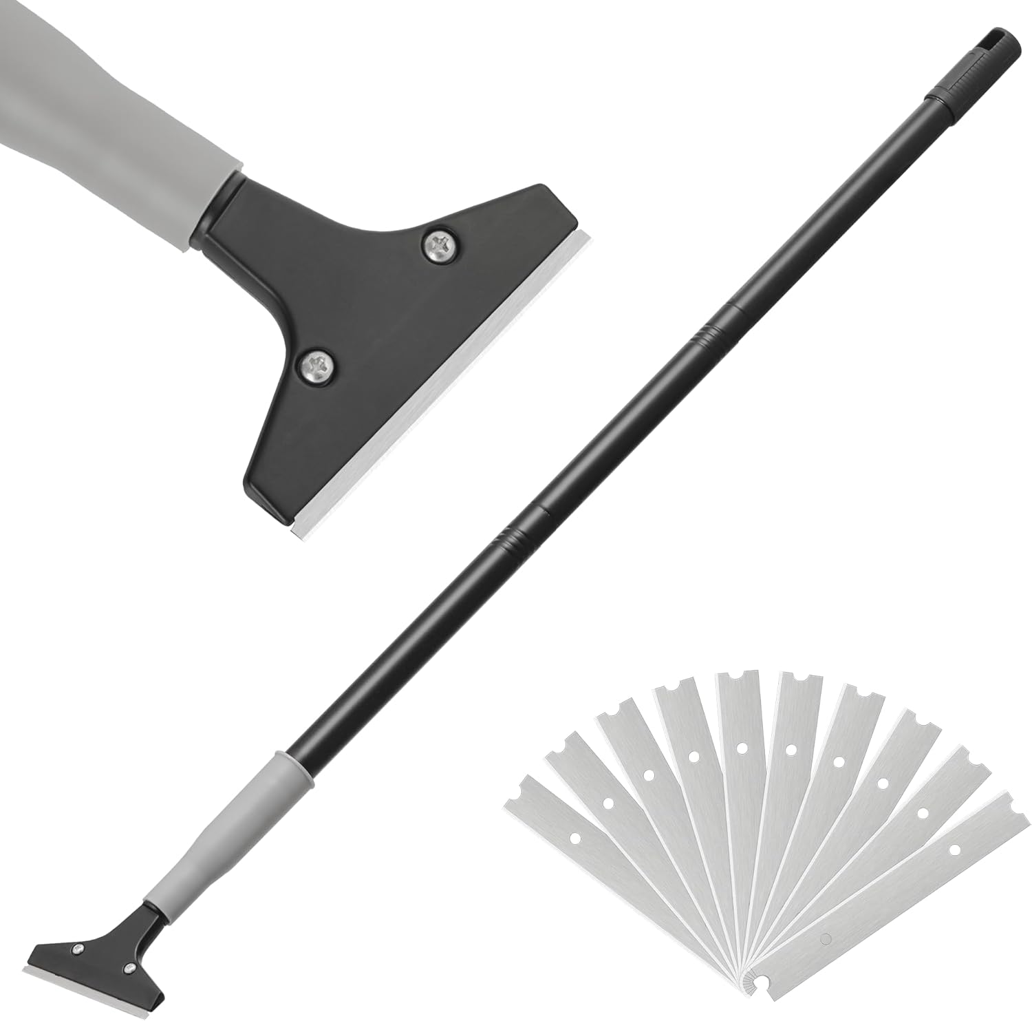 Amazon.com: Heavy Duty 4-inch Razor Blade Floor Scraper, 50 Inch Long ...