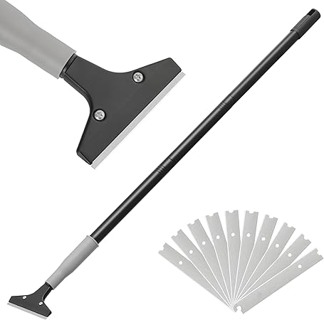 Amazon.com: Heavy Duty 4-inch Razor Blade Floor Scraper, 50 Inch Long ...