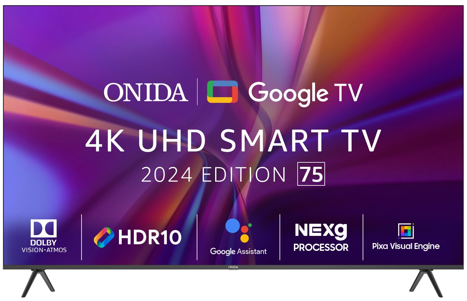 ONIDA 189 cm (75 inch) Nexg Series 4K Ultra HD LED Smart Google TV ...