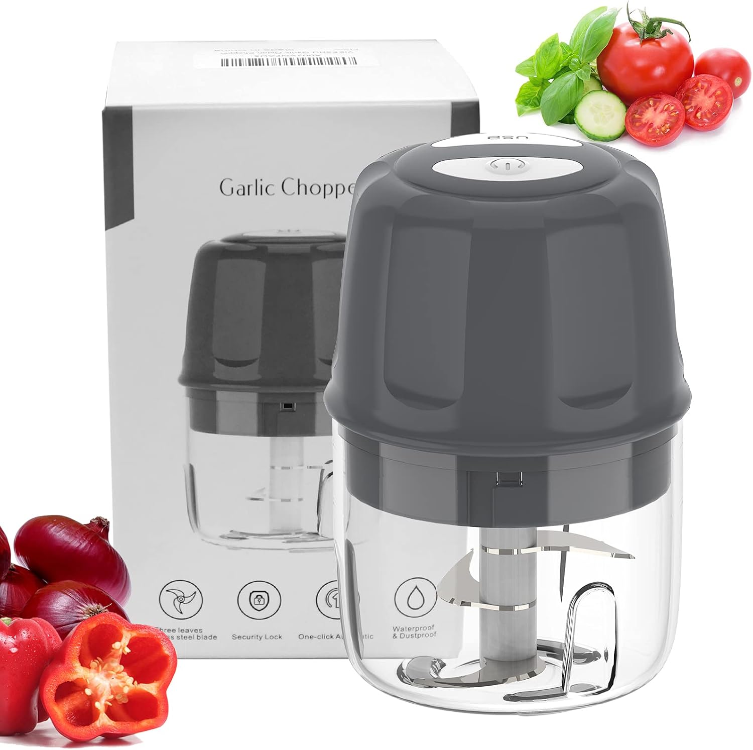 Amazon.com: Mini Food Chopper One-Touch Mini Garlic Chopper Electric ...