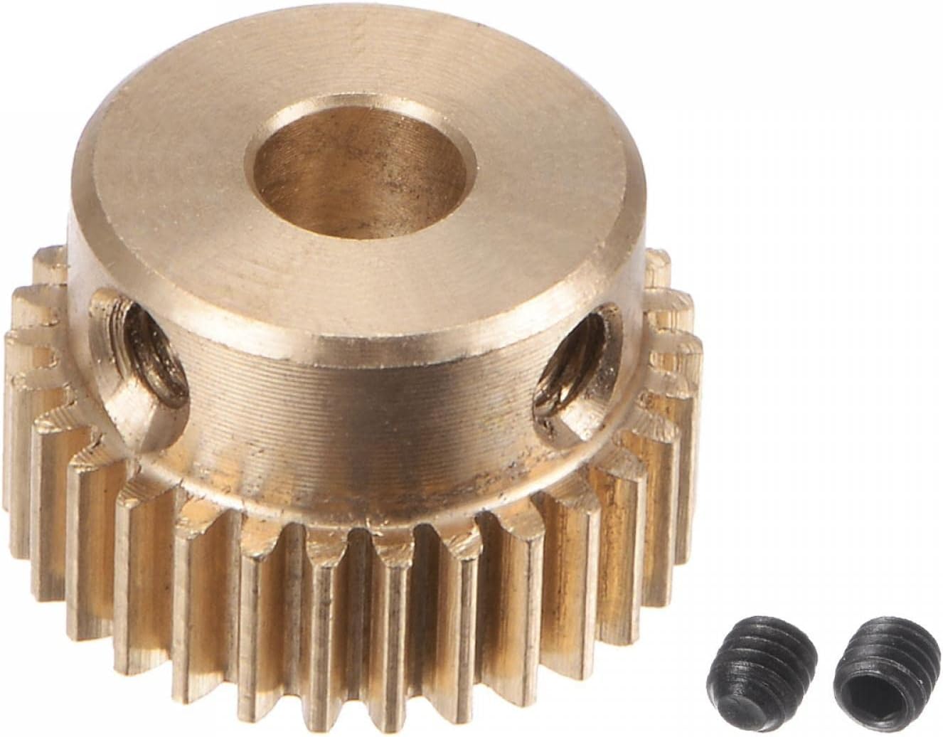 Amazon.com: uxcell Pinion Gear Set, Brass Motor Rack Straight Spur Gear ...