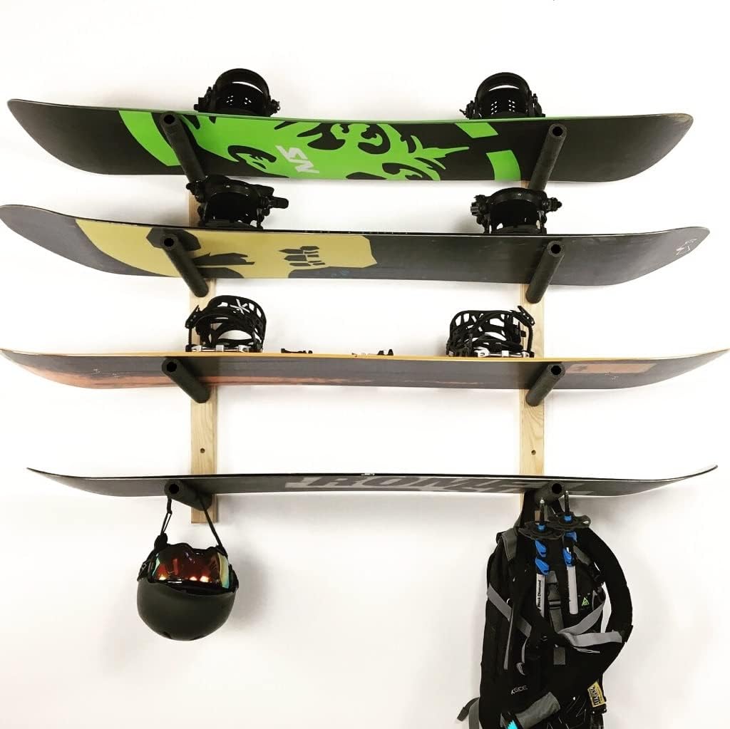 Amazon.com: Snowboard Wall Rack Mount (Holds 4 Boards) : Sports & Outdoors