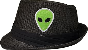 Alien Head Fedora Hat Black at Amazon Men’s Clothing store