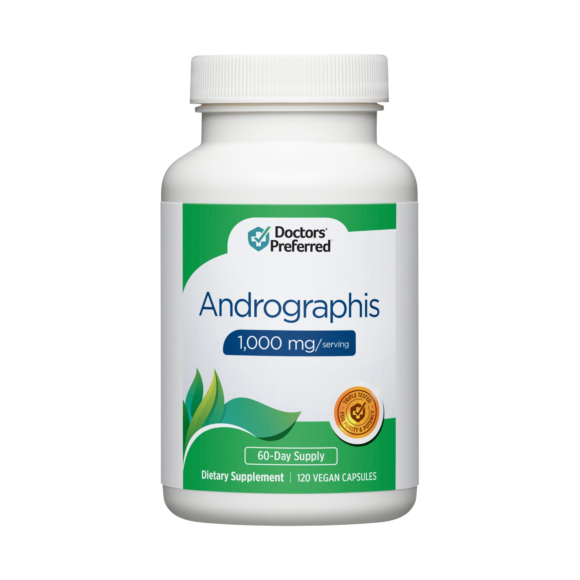 Amazon.com: DOCTORS' PREFERRED Andrographis Extract - 1,000 mg/Serving, 120 Vegan Capsules ...