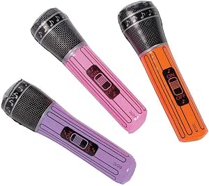 Amazon.com: SEDLAV Inflatable Microphones (12 Set) - 8" Fake Microphone ...