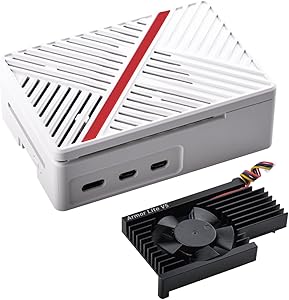Amazon.com: GeeekPi Case for Raspberry Pi 5, Pi 5 ABS Case with Armor Lite V5 Heatsink Fan for ...