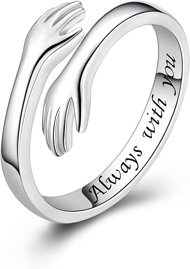 Amazon.com: BEILIN Hug Rings for Women, 925 Sterling Silver Adjustable ...