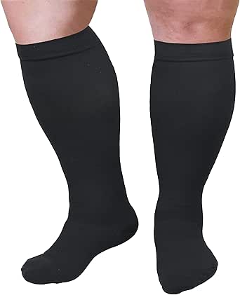 Amazon.com: Plus Size Compression Socks for Women & Men,20-30 mmHg ...