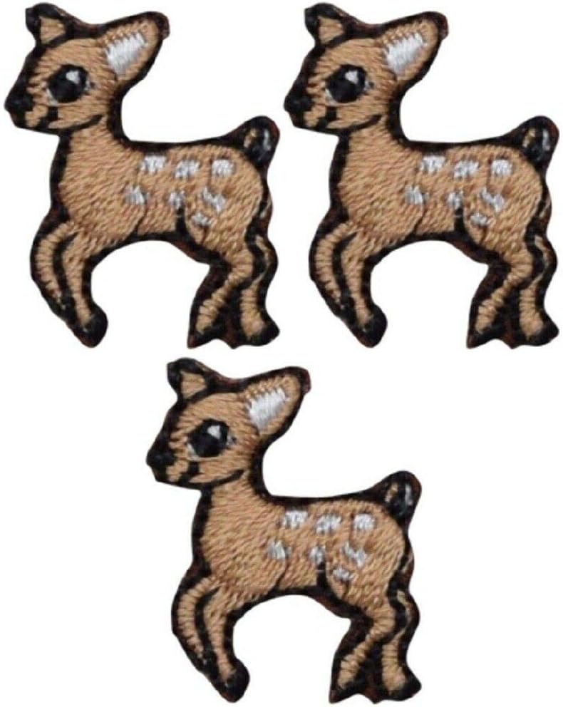 Amazon.com: Mini Deer Fawn Embroidered Applique Patch - Baby Deer Badge ...