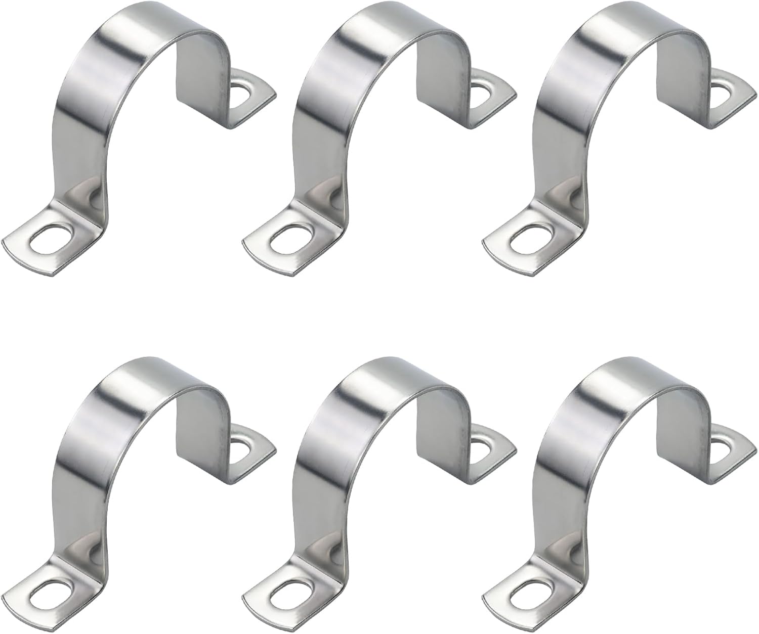 7 fascette stringitubo a U pesanti, Ø 60 mm, in acciaio inox, per tubo ...